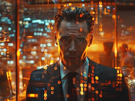 The Head Of A Man Is Filled With Binary Code Digits Premium Ai