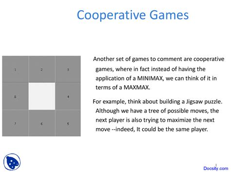 Cooperative Games Artificial Intelligence Lecture Slides Docsity