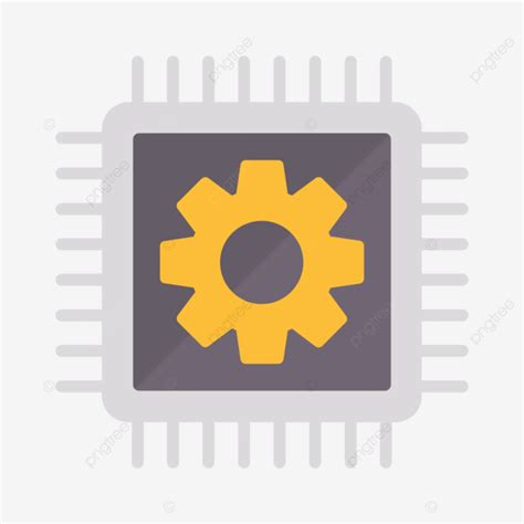 Chip Flat Icon Vector Chip Hardware Microchip Png And Vector With