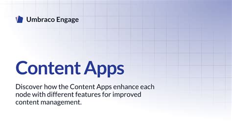content apps umbraco engage