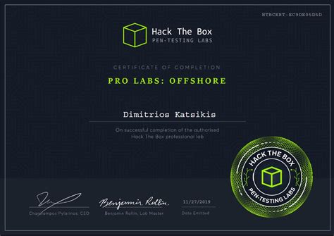 Dimitrios Katsikis On Linkedin Hackthebox Prolabs Offshore