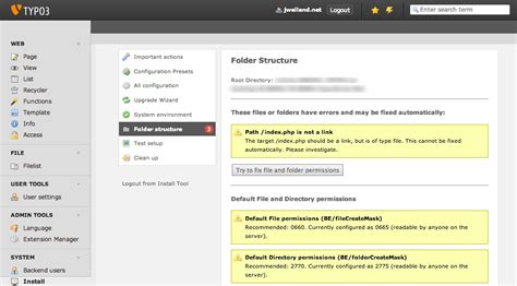Php Exception In Typo3 Core Update Via Install Tool Stack Overflow