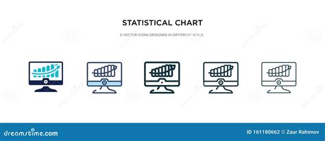 Statistical Chart Icon In Different Style Vector Illustration Two