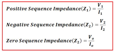 what is meant by sequence impedance positive negative and zero