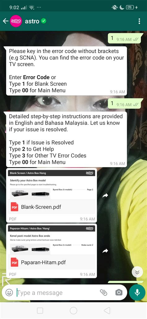 Next Pergi Ke Nombor 1 Sebab Memang Screen Aku Blank Dan Keluar Error Code Tu Je Astro Akan