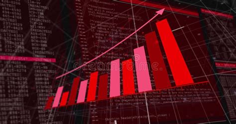 Displaying Three Dimensional Red And Pink Bars Rising On Wireframe Grid In Data Space Code