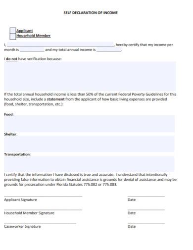 10 Self Declaration Statement Examples To Download