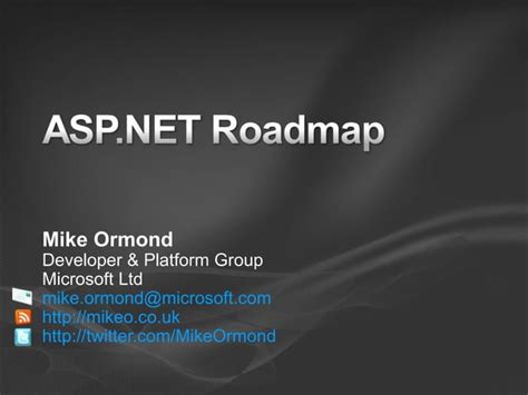 Aspnet Roadmap Ppt