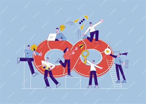 Premium Vector Devops Concept Software Engineering Culture And Practice Of Software