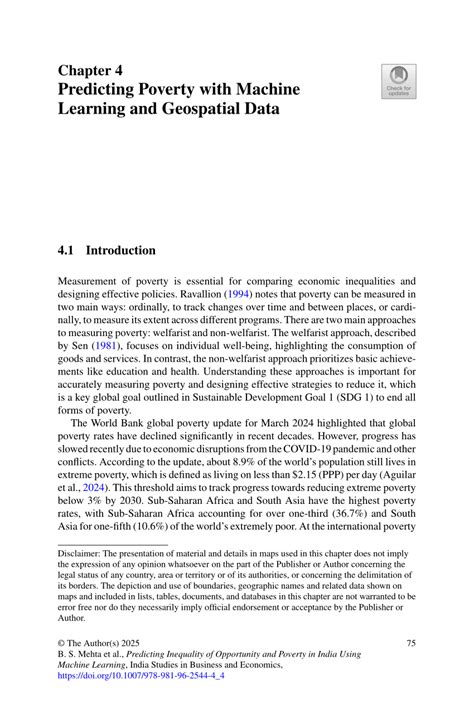 PDF Predicting Poverty With Machine Learning And Geospatial Data