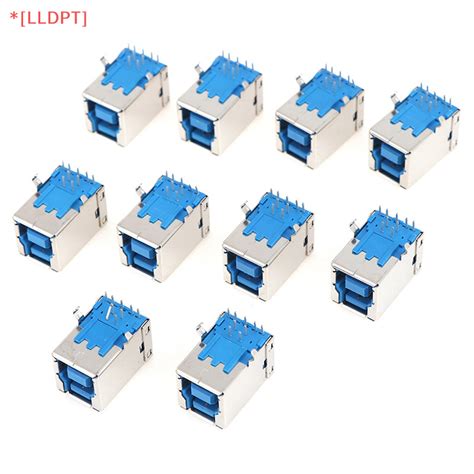 Lldpt ใหม่ ปลั๊กแจ็คเชื่อมต่อ Usb 30 Type B ตัวเมีย มุมขวา Af 10 ชิ้น Shopee Thailand