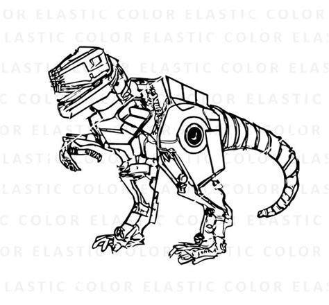 Robot T Rex Drawing
