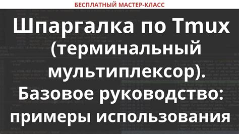 Tmux Terminal Multiplexer Cheat Sheet Basic Guide Usage Examples