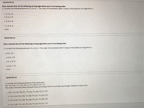 Solved Question 23 Note Assume That All The Following