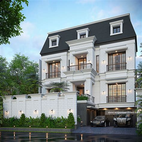 Desain Tampak Depan Rumah Klasik 4 Lantai Bapak At Di Makassar 44564