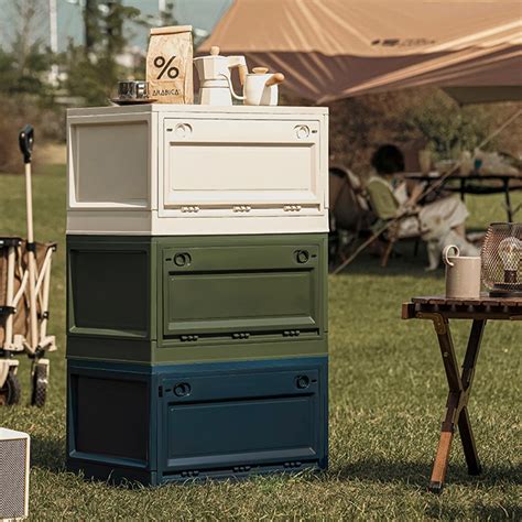 시크릿 캠핑 폴딩박스 테이블 트렁크 정리함 53리터 상판 우드포함 오픈형 폴딩 카고 박스 접이식 오픈도어 Pmc몰