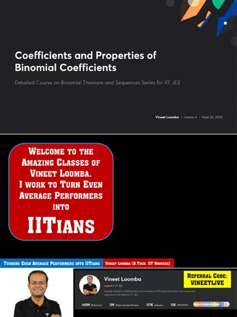 Coefficients And Properties Of Binomial Coefficients With Anno Pdf