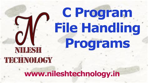 C Program File Handling Part2 Youtube