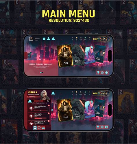Ui Implementation Cyberpunk 2077 Style In Gwent Behance