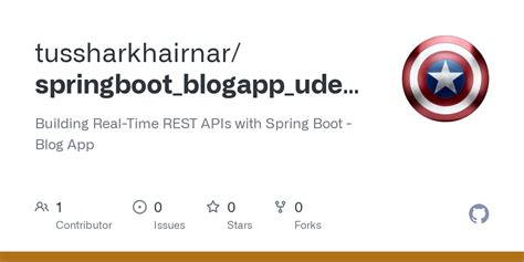 Github Tussharkhairnarspringbootblogappudemy Building Real Time