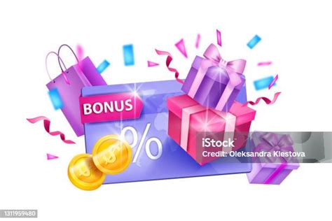 고객 충성도 프로그램 벡터 보너스 기프트 카드 일러스트레이션 선물 상자 쇼핑 백 동전 캐시백 금융에 대한 스톡 벡터 아트 및
