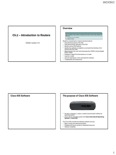 Introduction To Routers Pdf Booting Command Line Interface