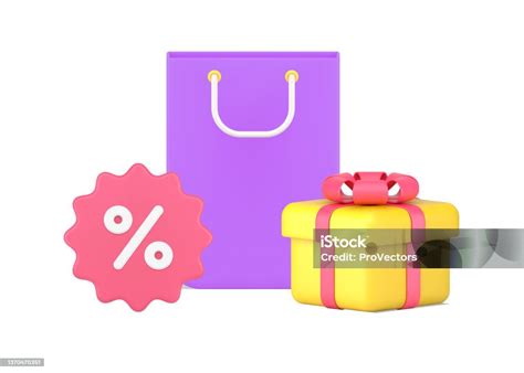 계절별 세일 할인 종이 쇼핑백과 축제 선물 상자 3d 아이콘 아이소메트릭 벡터 일러스트 3차원 형태에 대한 스톡 벡터 아트 및 기타 이미지 3차원 형태 소매 소비자주의