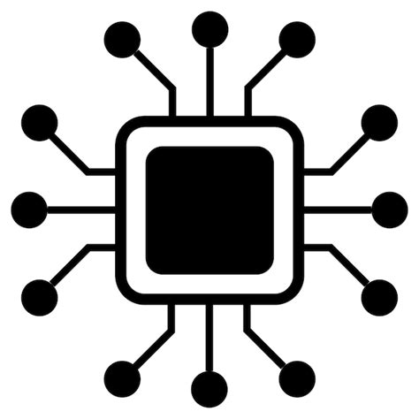 Premium Vector Silhouette Of Simple Isometric Schematic Chip Or Component For Microcircuits