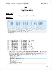 LAB NO 11 12 14 CCN Pdf Computer Communication Networks SWE 306L
