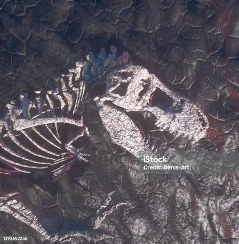 멸종 된 공룡 해골과 두개골 고고학 발굴 공룡의 멸종의 개념은 3d를 렌더링 공룡에 대한 스톡 사진 및 기타 이미지 공룡 뼈 고고학 Istock