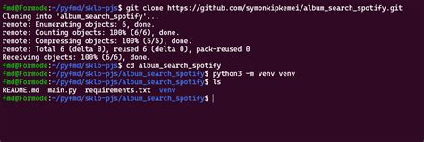 Set Up Virtual Environment Symonkipkemeialbumsearchspotify Github Wiki