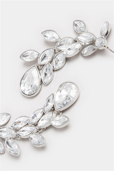 Silver Diamante Statement Earring Yours Clothing