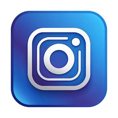 Instagram Official Icon In Unique Blue Color Vector Art Premium Ai Generated Image