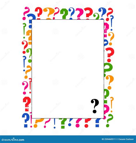 Question Mark Frame Stock Vector Illustration Of Graphic 259460511