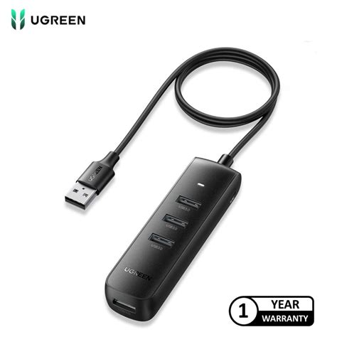 Ugreen Usb A Ports Hub With Usb C Power Port M Cm Black Shopee Malaysia