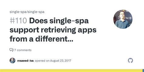 Does Single Spa Support Retrieving Apps From A Different Domain · Issue 110 · Single Spa