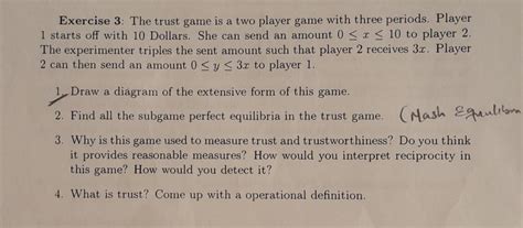 Solved Exercise 1 Find All The Subgame Perfect Equilibria