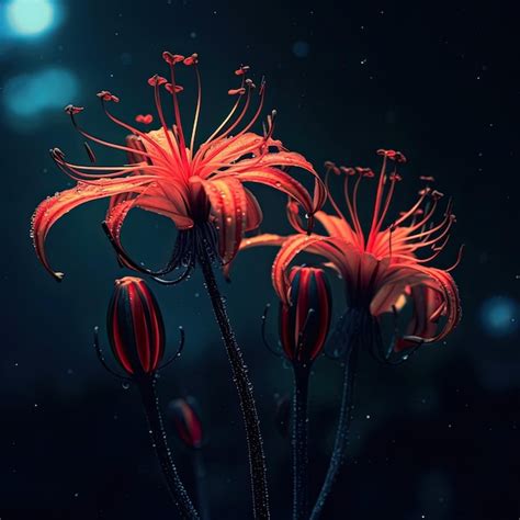 Premium Ai Image Red Spider Lily Ultra Artsistic Ai Generative