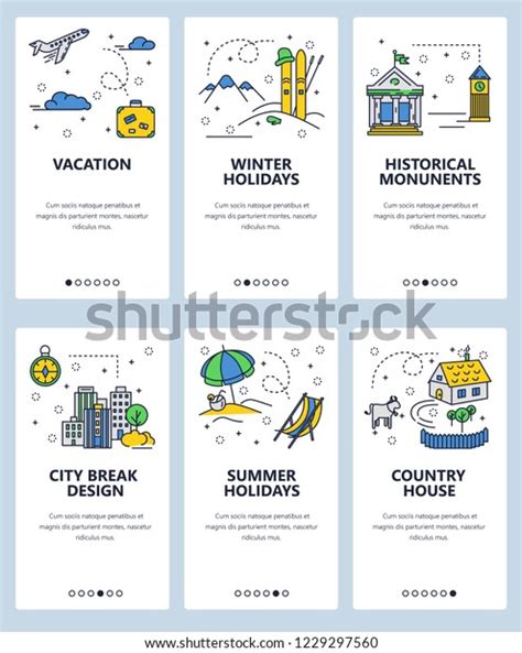 Vector Set Mobile App Onboarding Screens Stock Vector Royalty Free