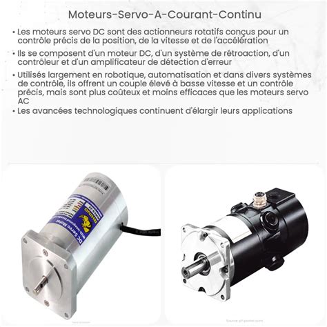 moteurs servo à courant continu comment ça marche application et