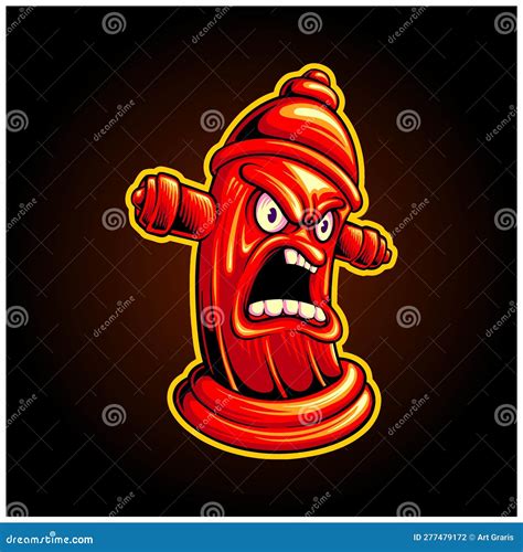 Rescue Hydrant Simple Logo Red Fireman Logo Vector Illustration 243649328