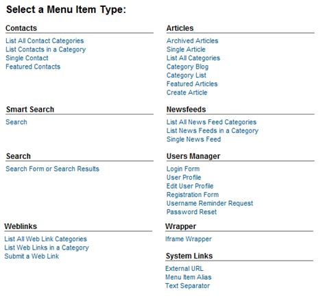 help25 menus menu item manager edit joomla documentation