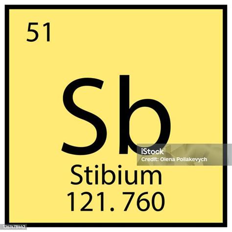 스티비움 화학 원소 멘델레브 기호 테이블 기호입니다 라인 아트 노란색 배경입니다 벡터 그림입니다 스톡 이미지 0명에 대한 스톡 벡터 아트 및 기타 이미지 Istock
