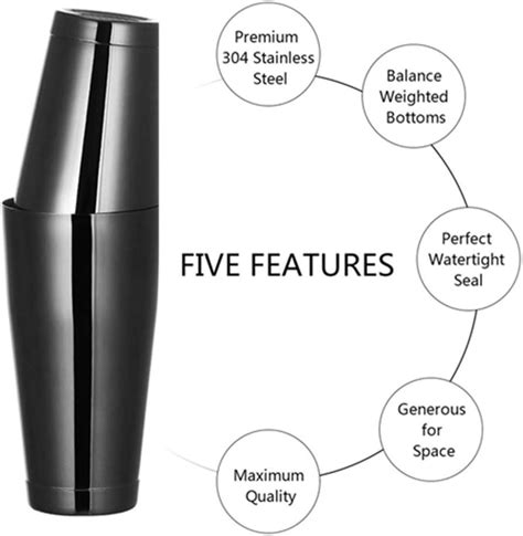 Stainless Steel Boston Shaker 2 Piece 18oz And 28oz Professional Bartender Cocktail Shaker