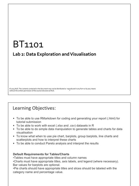Bt1101 L2 Lab Data Exploration And Viz Ay2425s1 Pdf Matrix