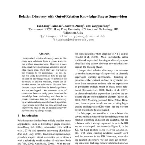 Relation Discovery With Out Of Relation Knowledge Base As Supervision Acl Anthology