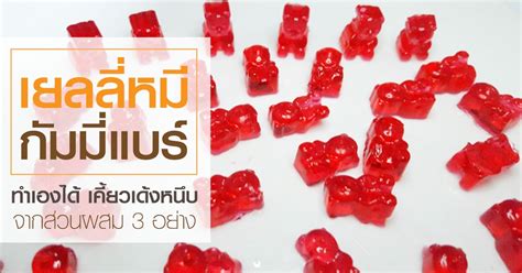 เยลลี่หมี ทำเองได้เคี้ยวเด้งหนึบจากส่วนผสม 3 อย่าง
