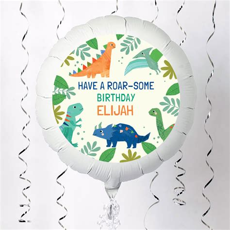 Buy Personalised Large Helium Balloon Roarsome Birthday Dinosaurs For