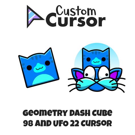 Geometry Dash Cube And UFO Cursor Custom Cursor