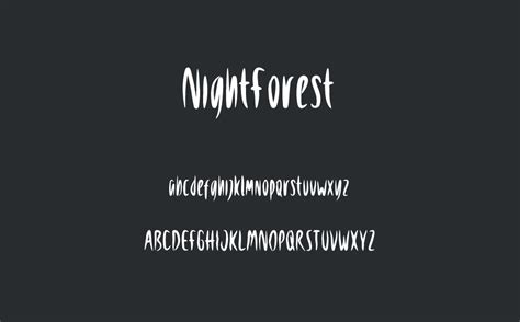 Night Forest Font Font Tr